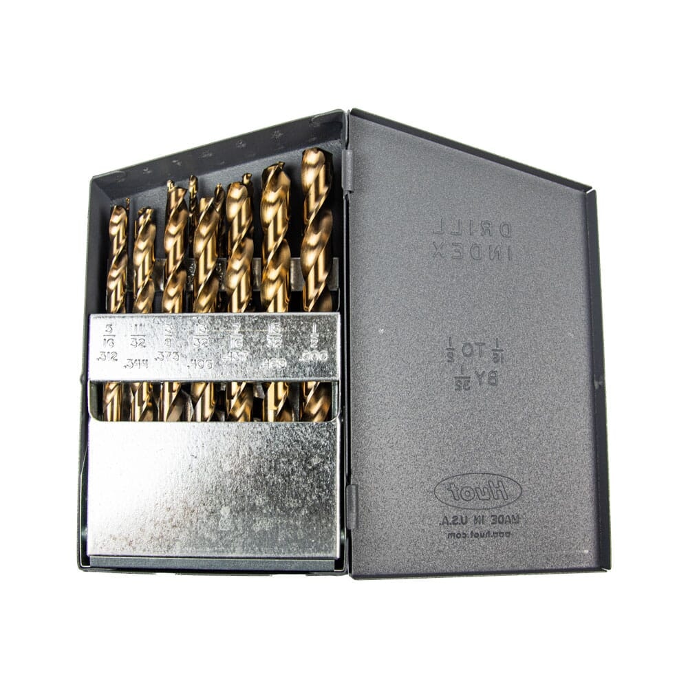 15-Piece 8 Percent Cobalt Drill Bit Set, 135 Degree Split Point (1/16 ...