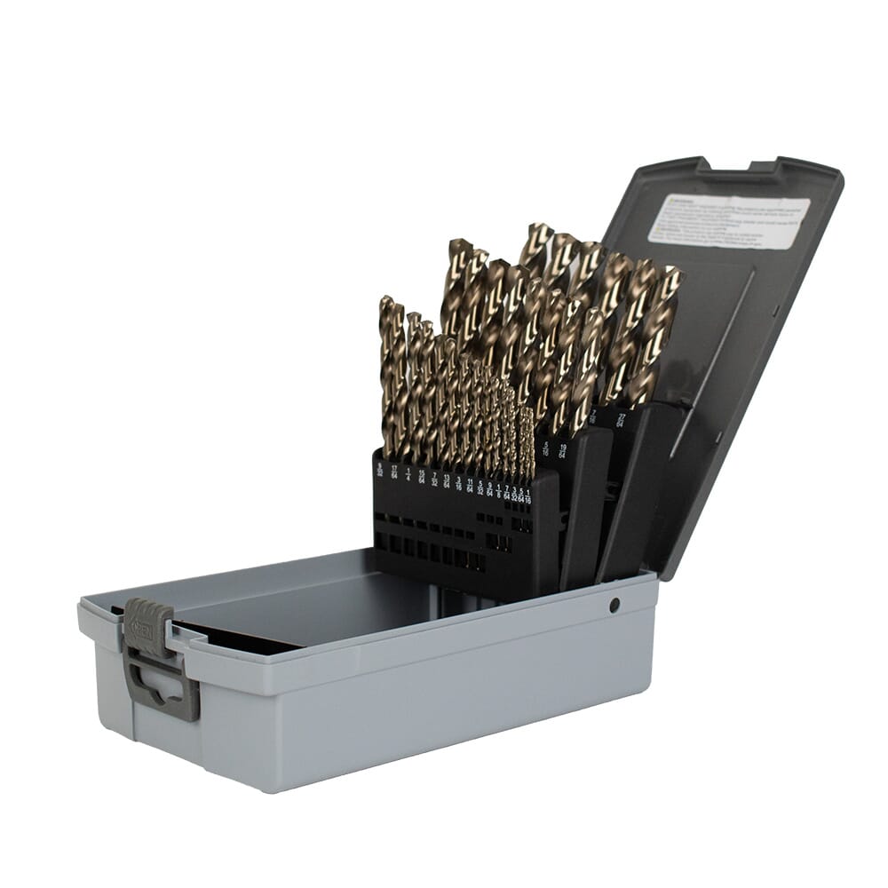 29-Piece 8 Percent Cobalt Drill Bit Set (1/16 in - 1/2 in x 64ths)
