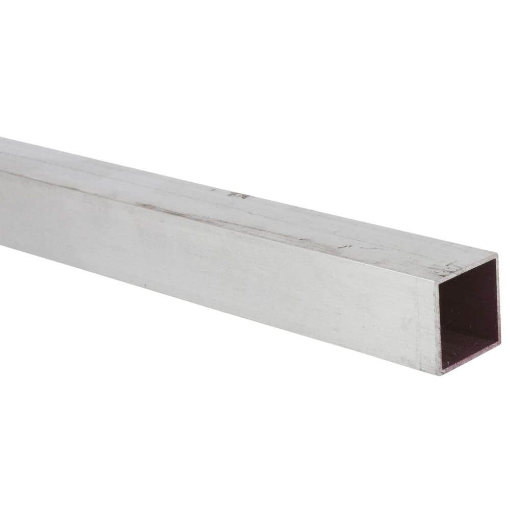 Aluminum Square Tubing, 1 in x 1 in x 1/16 in x 4ft