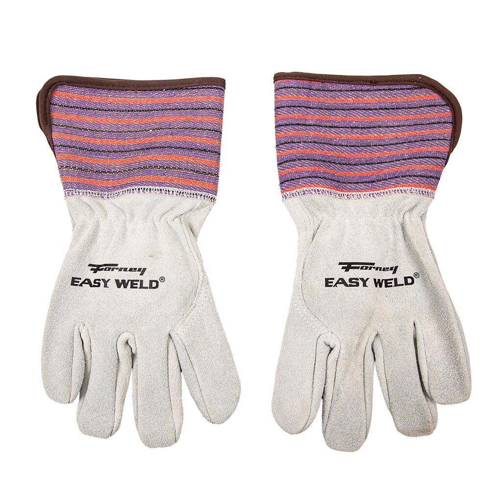 Forney Easy Weld Light Duty Welding Gloves w/ 4 In Cuff, Size Small