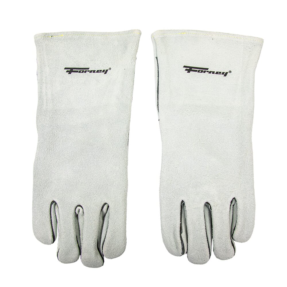 Forney Grey Leather Welding Gloves, Size Large