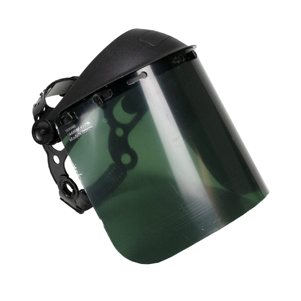 Face Shield with Pin-Type Headgear, Green