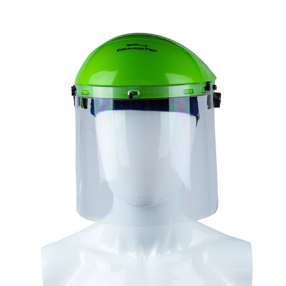 Command PRO Grinding Shield Assembly with Ratchet Headgear, Clear