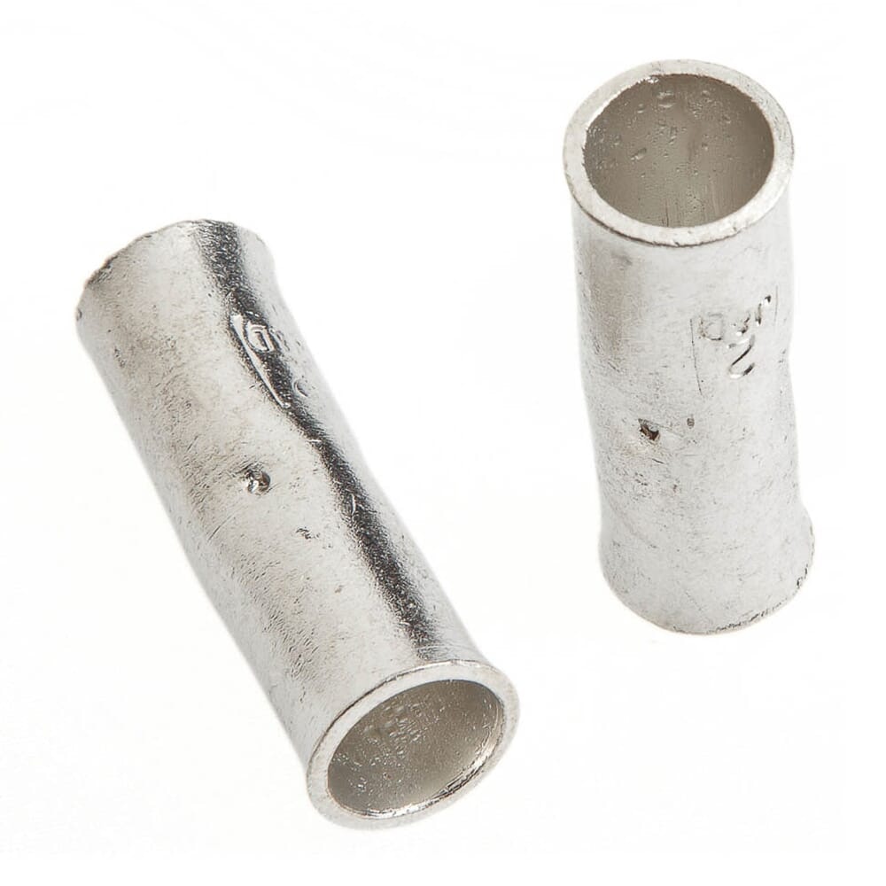 Butt Connector for Number 2 Cable, Premium Copper, 2-Pack