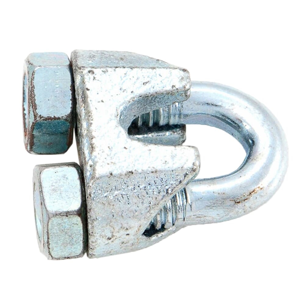 Wire Rope Clips, Zinc-Plated, 3/16 in
