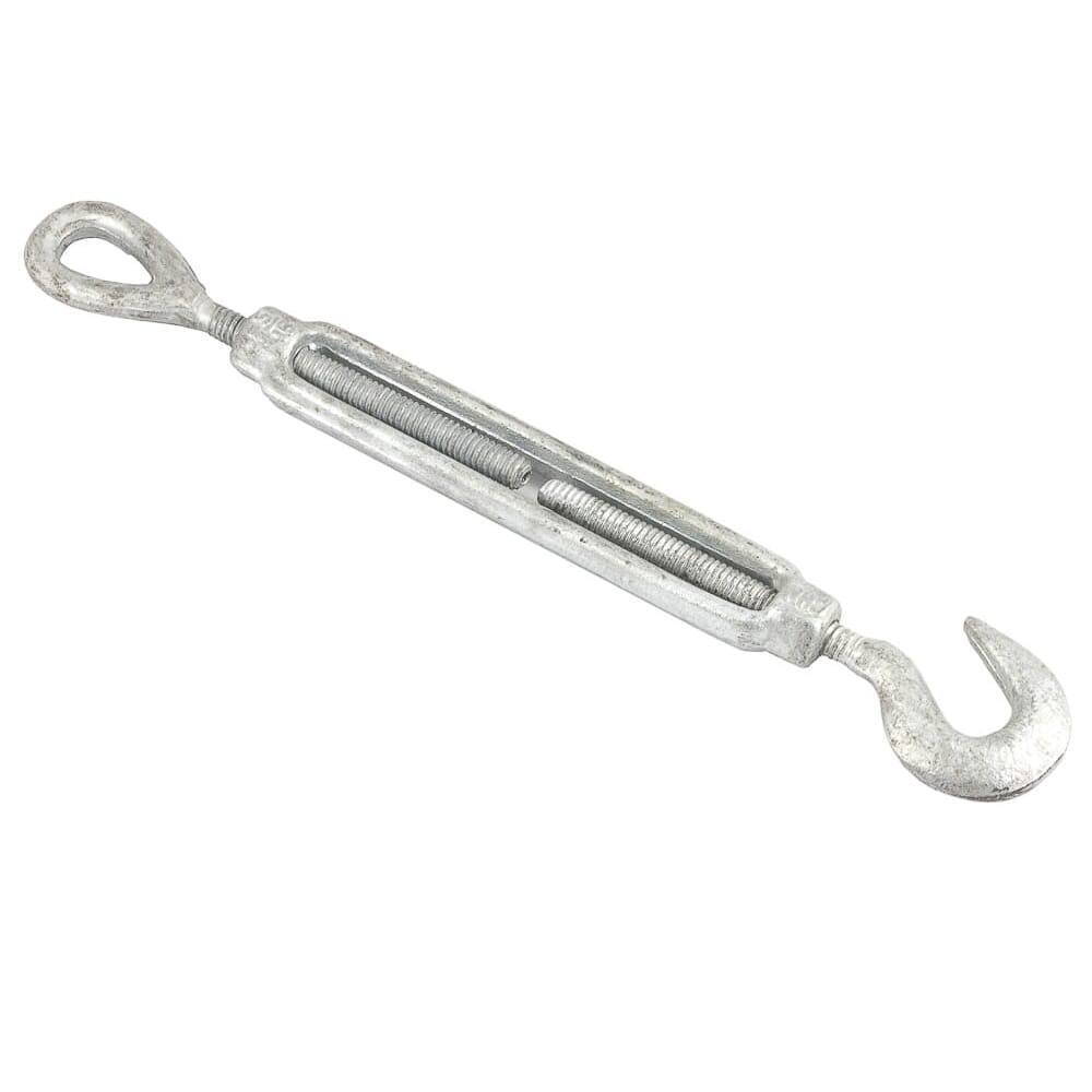 Turnbuckle, 5/16 in x 4-1/2 in, Hook and Eye Galvanized