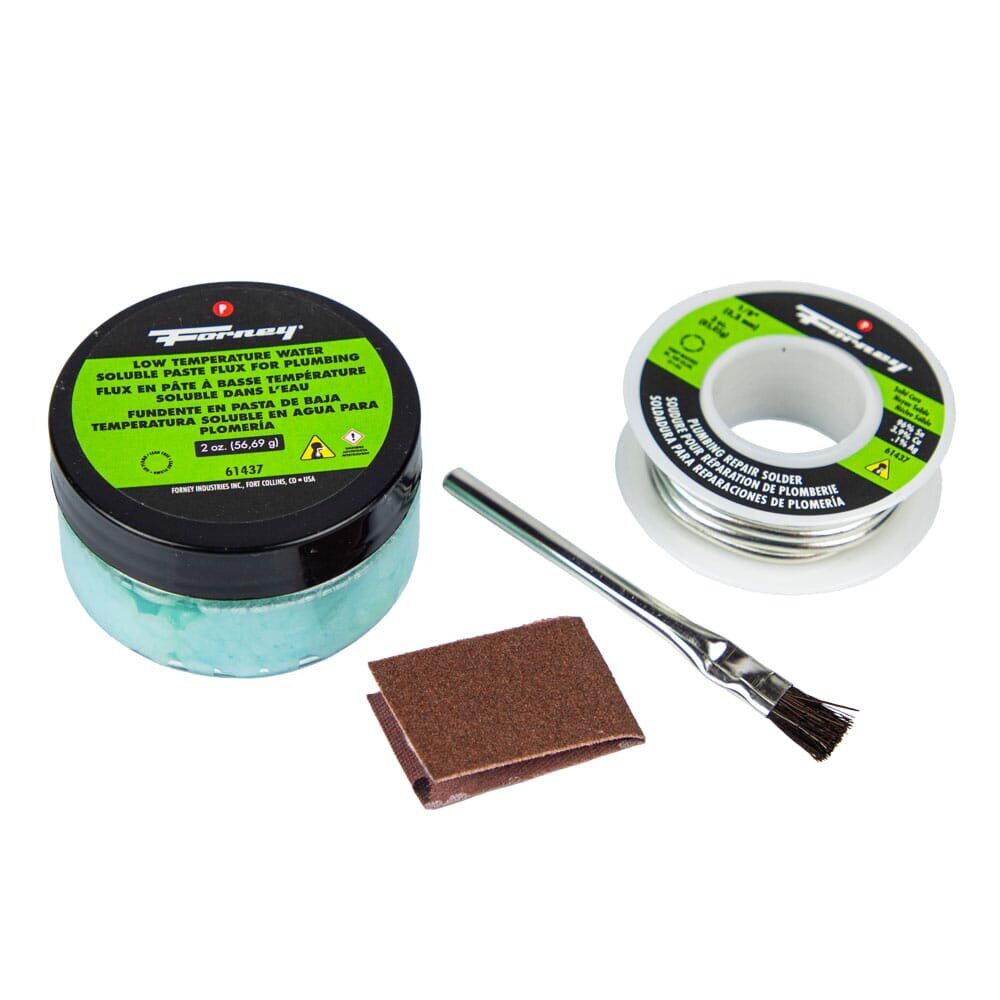 Solder Kit, Lead Free (LF), Plumbing Repair, Solid Core, 1/8 in, 3 Ounce