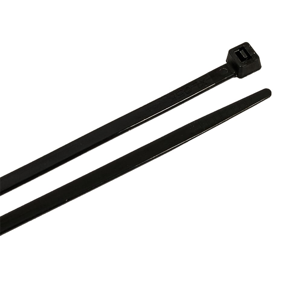 Cable Ties, 12 in Black Standard Duty, 25-Pack