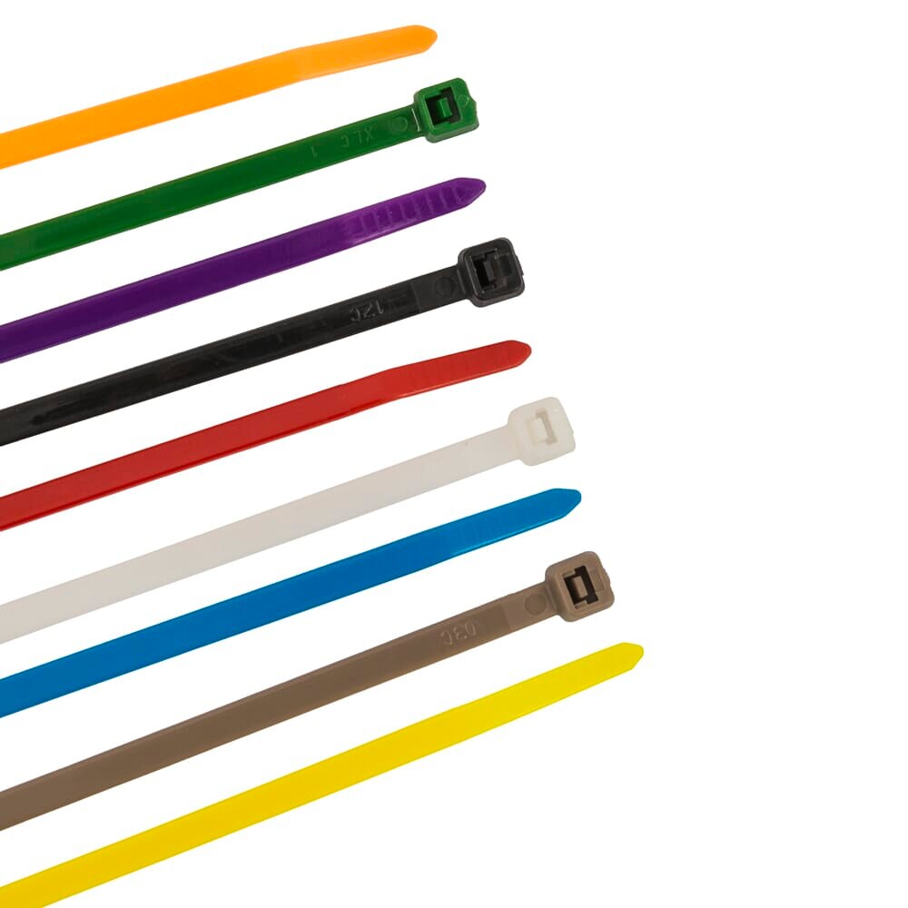 Cable Ties, 14-1/2 in Standard Duty Assortment, 100-Pack