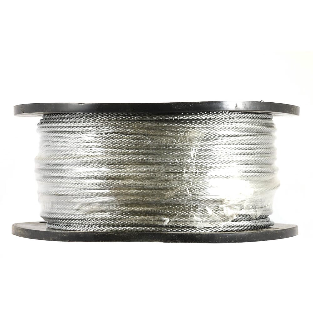 Wire Rope, Aircraft Cable, 1/8 in x 500ft (Sold by the foot)