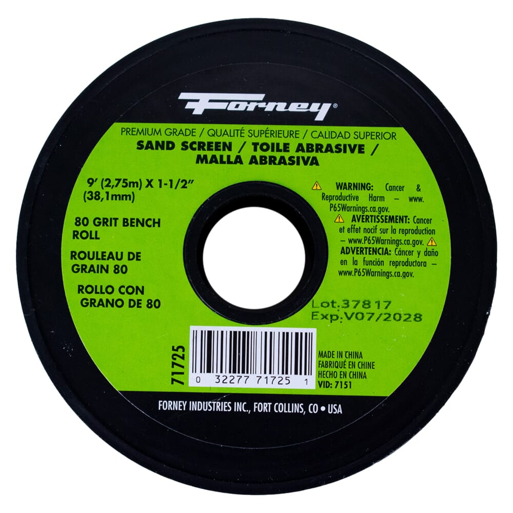 Sand Screen, 1-1/2 in x 9ft, 80 Grit