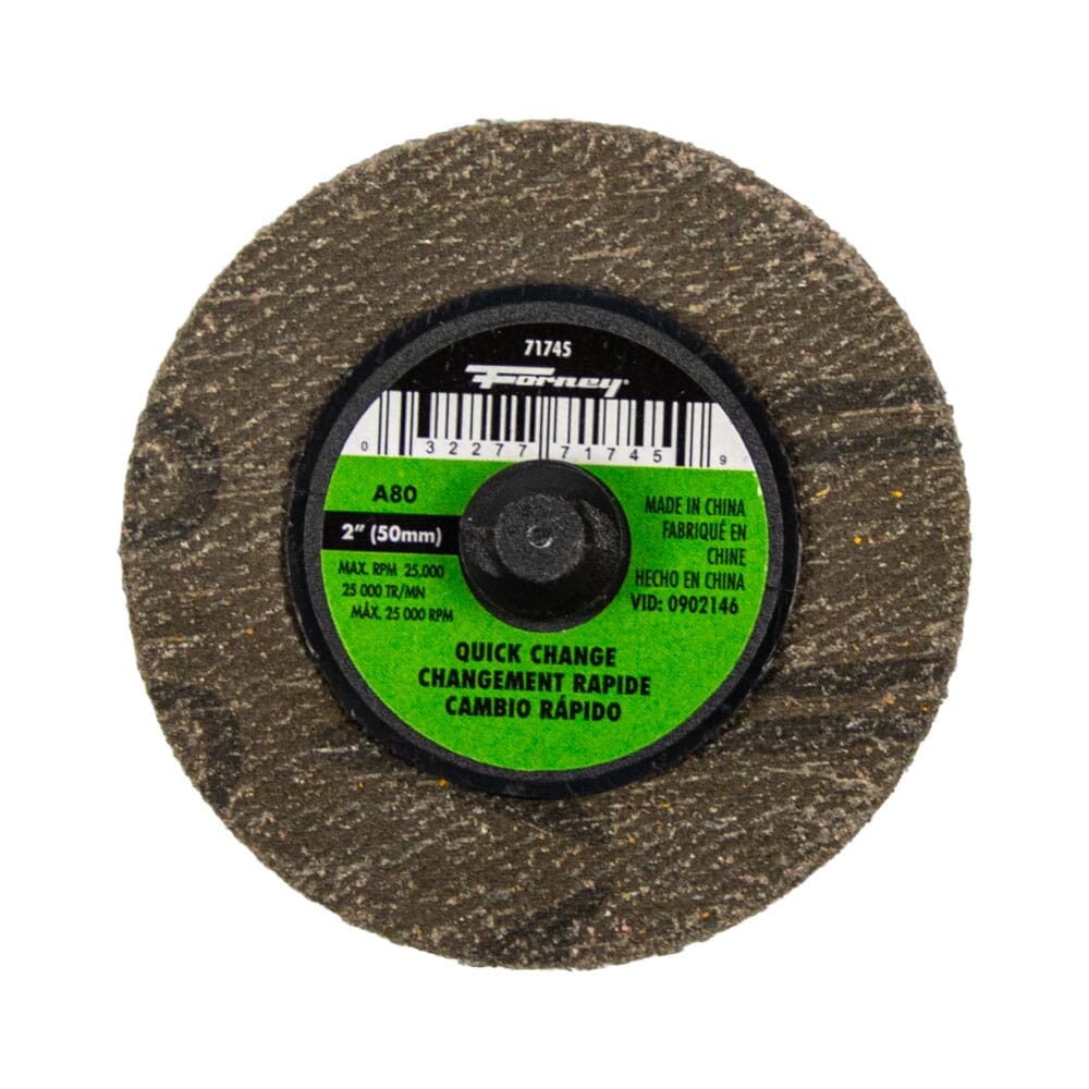 Quick Change Sanding Disc, 2 in, 80 Grit