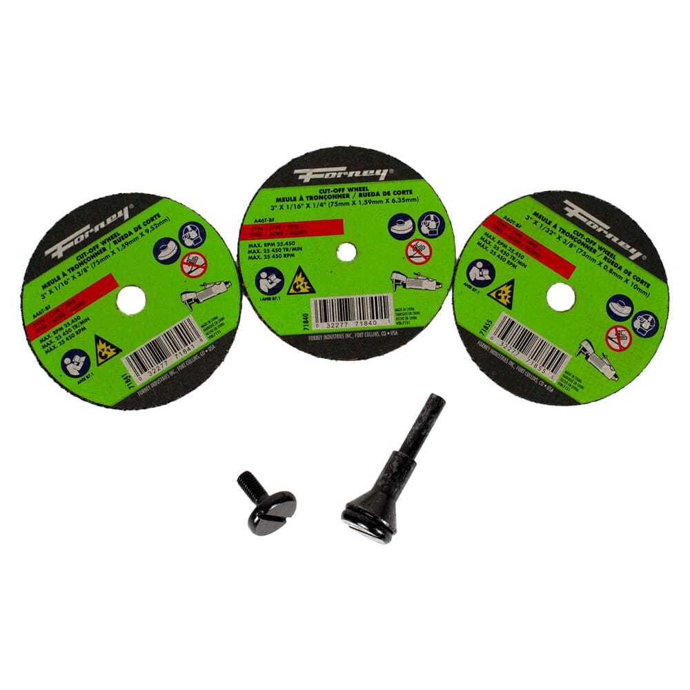 Cut-Off Wheel Kit, 3 in, Includes 5-Pieces