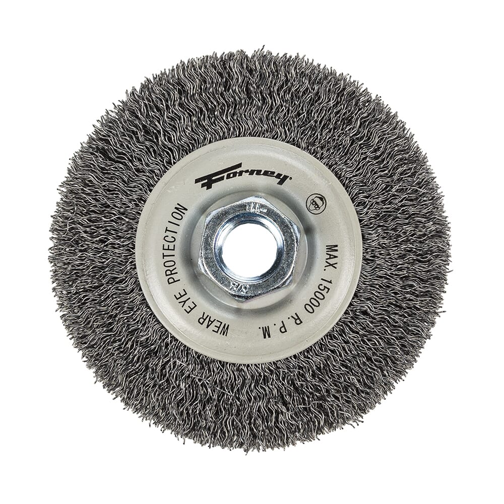 Command PRO Wire Wheel, Crimped, 4 in x .014 in x 5/8 in-11