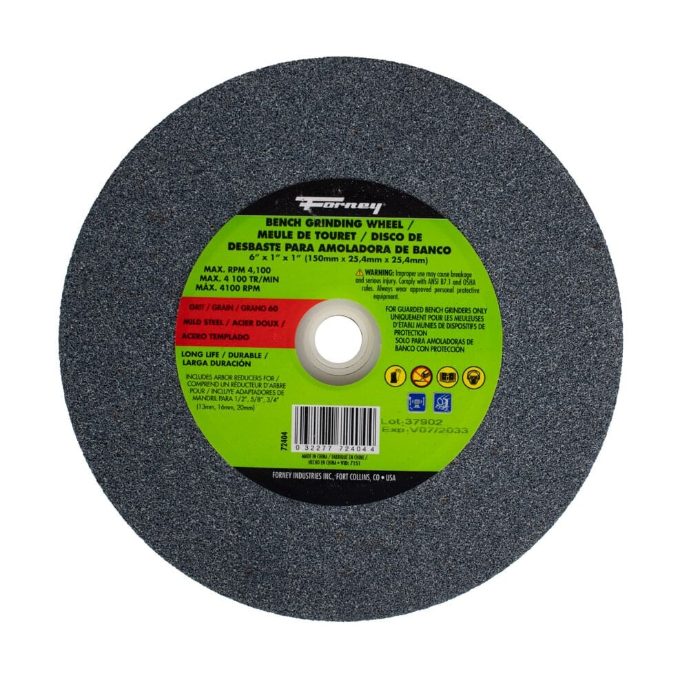 Bench Grinding Wheel, 6 in x 1 in x 1 in