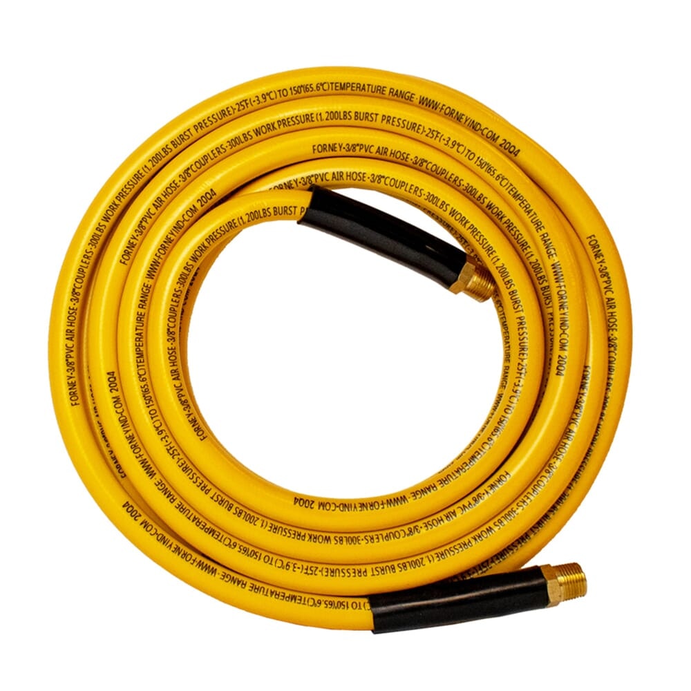 PVC Air Hose, Yellow, 3/8 in x 25ft