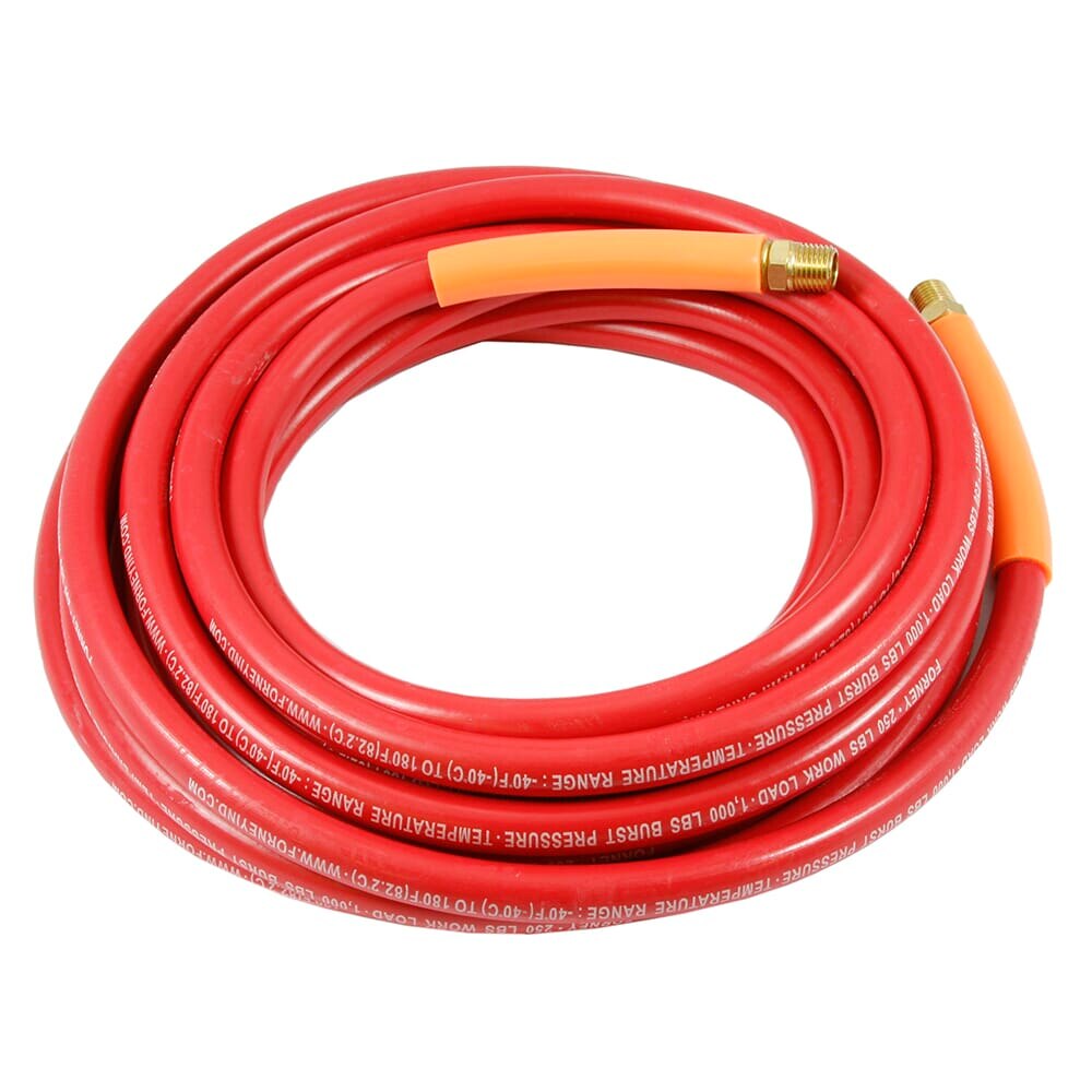 Air Hose, Red Rubber, 1/4 in x 50ft