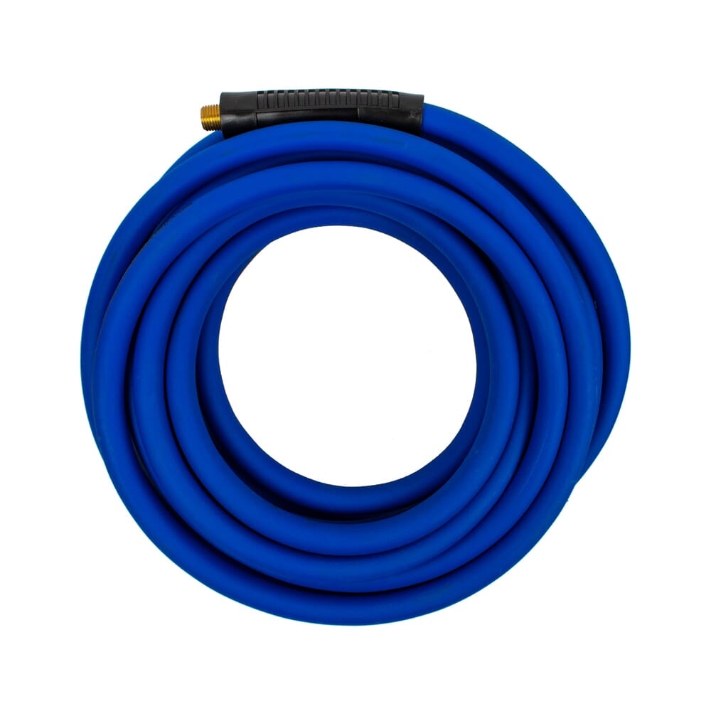 Blue Hybrid Air Hose, 3/8 in ID x 25 ft, 1/4 in MNPT fitting
