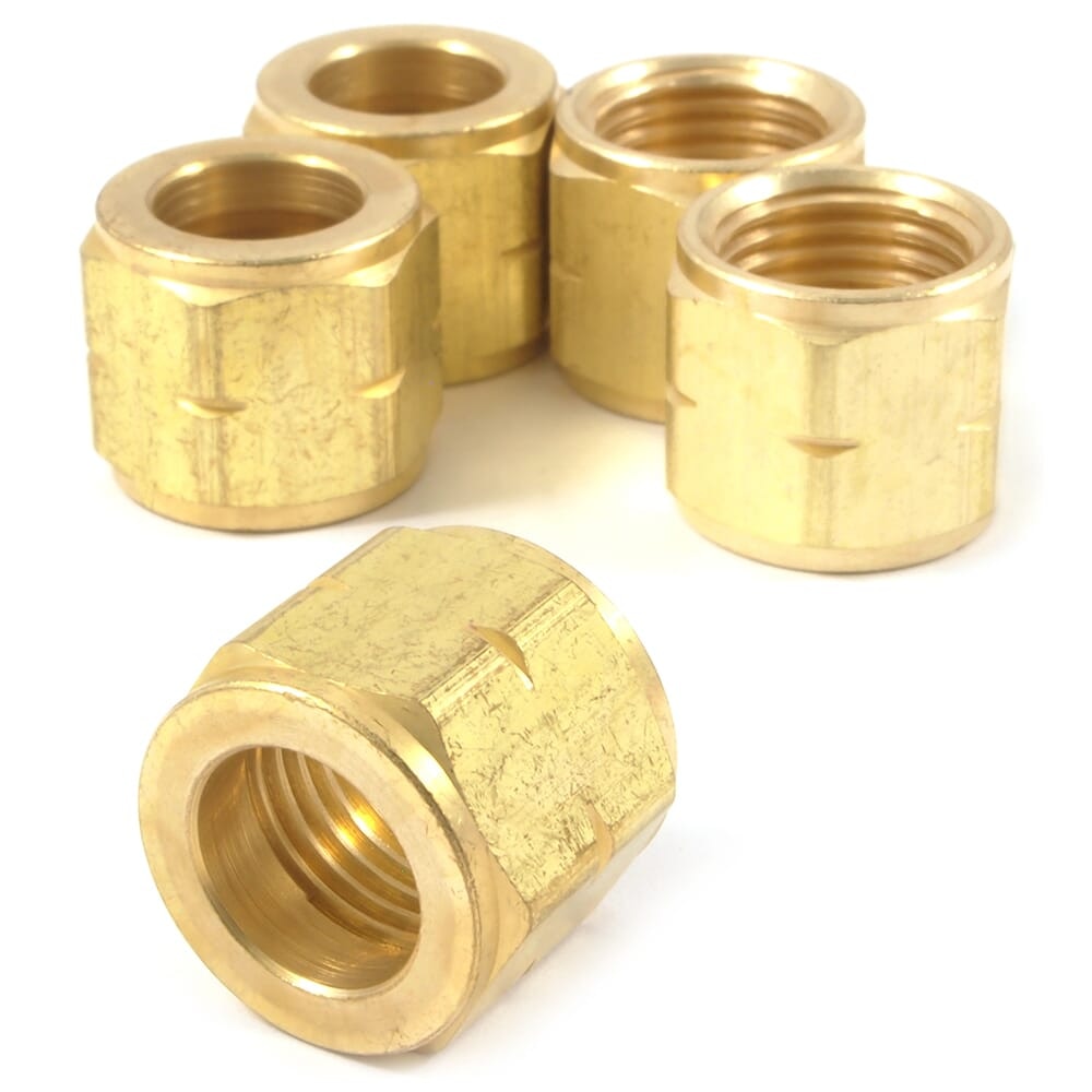 Acetylene Hose Nut, LH, 9/16 in-18, 5-Pack